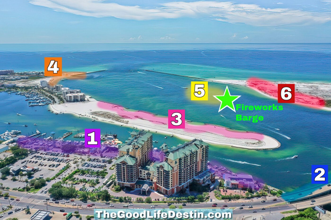 The Best Places to Watch the Destin Harbor Fireworks